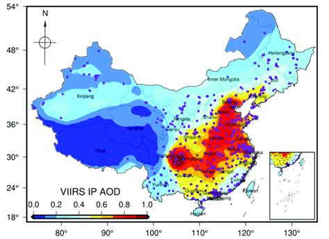 Spatial Distributions Of The Pm 25 Monitoring Stations And Annual Mean