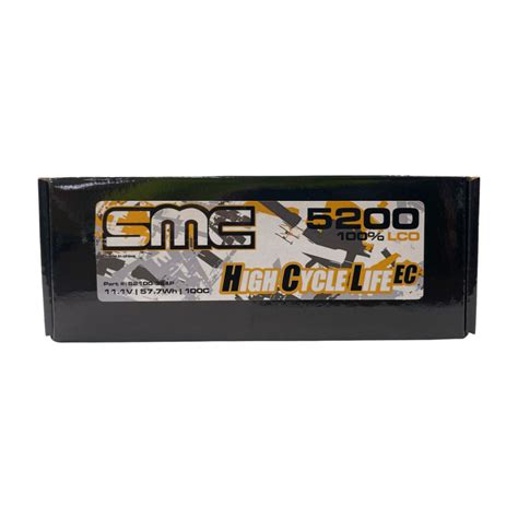 Smc Hcl Ec 3s 111v 5200mah 100c Wired Hardcase Lipo Battery