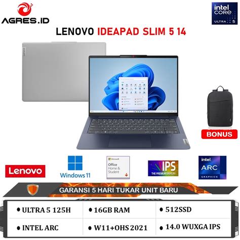 Jual LENOVO IDEAPAD SLIM 5 14 ULTRA 5 125H 16GB 512GB W11 OHS 14 0 WUXGA BLIT 2Y PREM 2ADP GRY