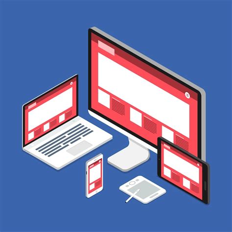 Premium Vector Flat Design Concept Responsive Web Design Development Layout Devices On