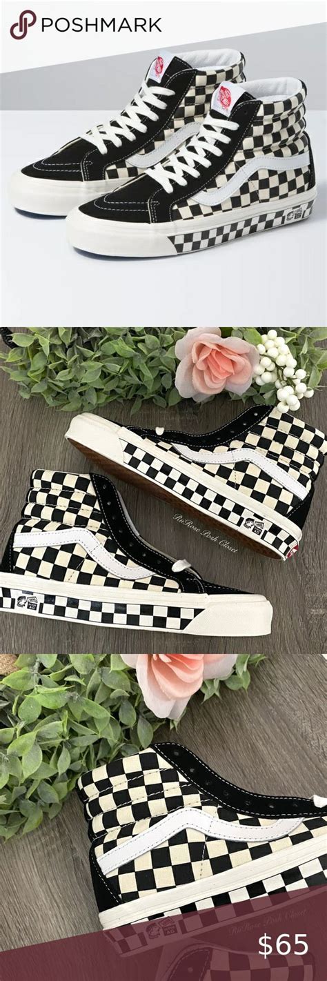 New W Box Vans Anaheim Sk8 Hi 38 Dx Checker Shoes Checkered Shoes