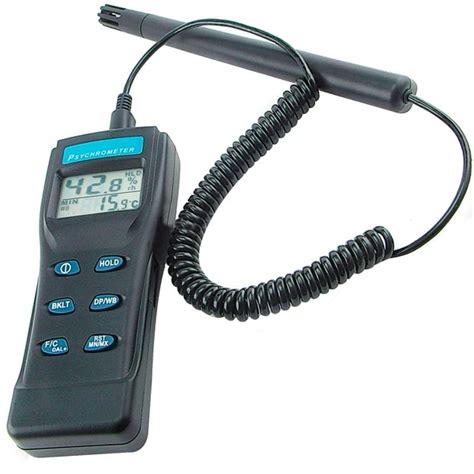 Digital Air Thermo Hygrometer Psychrometer Humidity Wet Bulb W