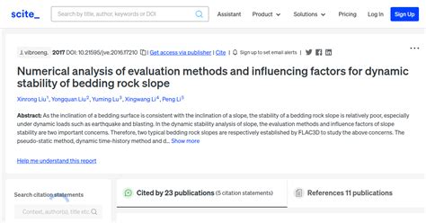 Numerical Analysis Of Evaluation Methods And Influencing Factors For