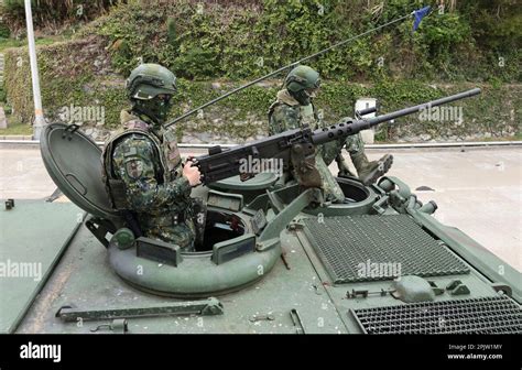 Republic Of China Armed Forces Roc Armed Forces Personnel Guard During A Marathon Race As A