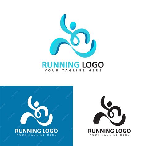 Premium Vector Abstract Runner Logo Design Running Sport Sign Vector