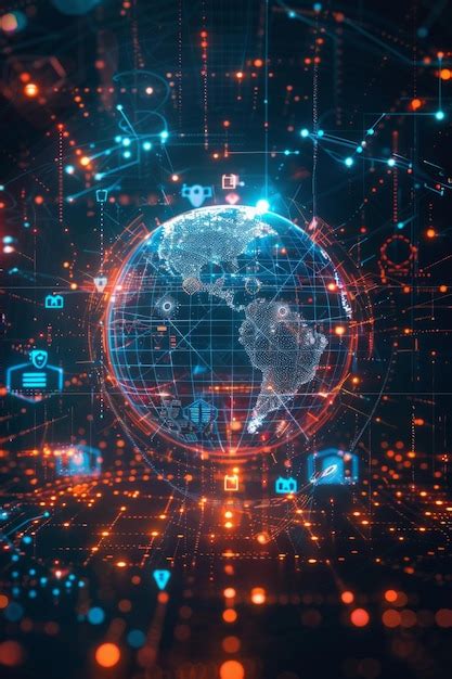 Visual Representation Of Global Security Through Digital Globe