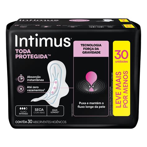 Absorvente Externo Noturno Seca 30 Unidades Abas Intimus Drogasmil