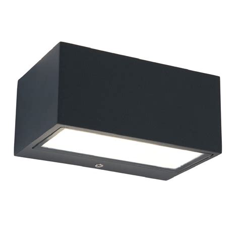 Lutec 5189102118 Led Anthracite Outdoor Rectangle Up Down Wall Light Discount Home Lighting