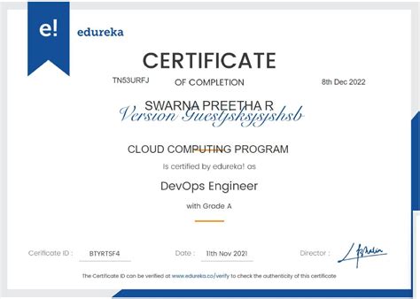 Swarna Preetha R On Linkedin Delighted Cloudcomputing Edureka