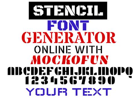 Stencil Font Generator MockoFUN