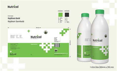 Nutrical Liquid Calcium Label Design Behance