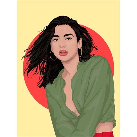 Dua Lipa Vector Art Vector Art Customized Digital Art Illustration