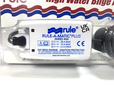 New Rule 33ala Rule A Matic Plus Series 40a High Water Bilge Alarm