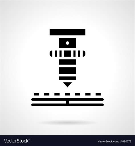 High Precision Laser Welding Glyph Icon Royalty Free Vector