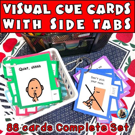 Visual Cue Cards For Autism Small Behavior Necklace Book Caroline