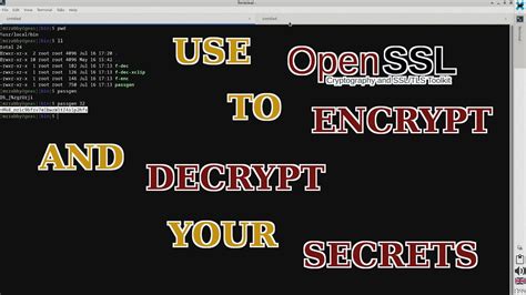 Encrypt And Decrypt Your Secrets With Openssl Youtube