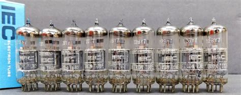 Nice Group Of 9 Matched Vintage Iec 12by7 12bv7 2dq7 Vacuum Tubes Ebay