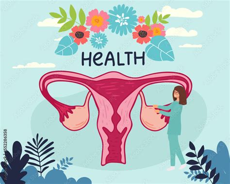 Female Menstrual Cycle Female Doctor Tracking Menstrual Cycle Vector Illustration Of Female