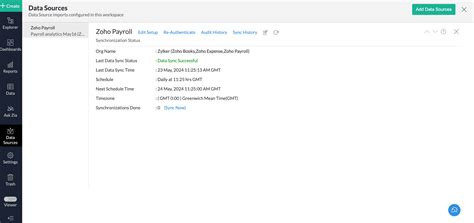 Integrations Zoho Analytics Zoho Payroll Help