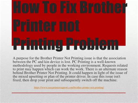 Ppt How To Resolve Brother Printer Not Printing Issue Powerpoint Presentation Id