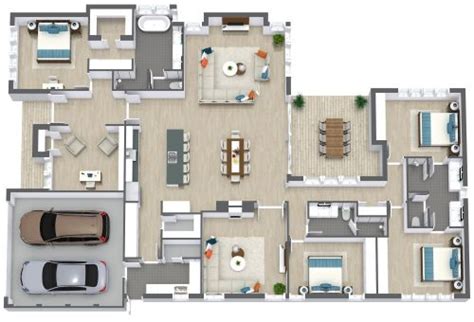 4 Bedroom Floor Plans With Double Garage Home Alqu