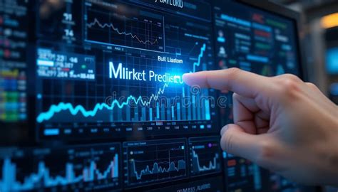Analyzing Stock Market Trends On Screen With Graph And Prediction Tool