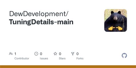Github Dewdevelopment Tuningdetails Main