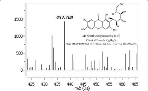 Extracted Mass Ion Chromatography Of Norathyriol Glucuronide