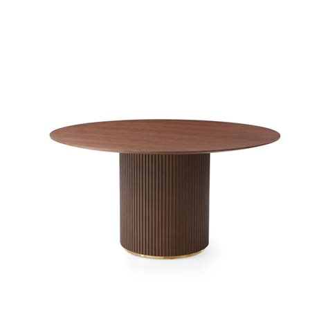 Tommy Franks Lantine Dining Table 150cm Walnut And Brass Shropshire