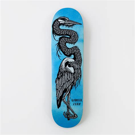 Zero 8 25 Chris Wimer Heron Skateboard Deck Blue Prime Delux Store
