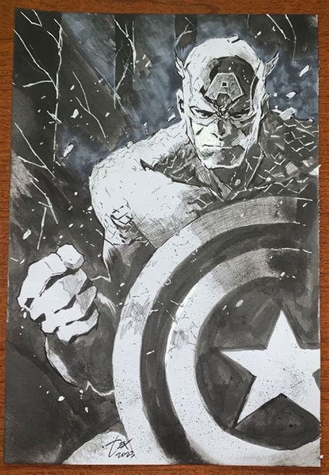 Beautiful Captain America By Dexter Soy From The Mystery Sketch Event