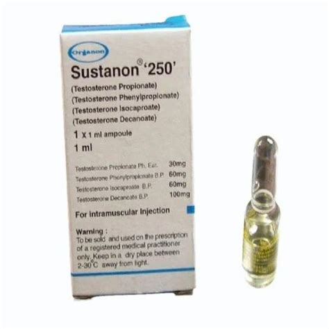 Testosterone Injection Sustanon 250 Injection Packaging Size 10 Ampoules In A Box Dose 250mg