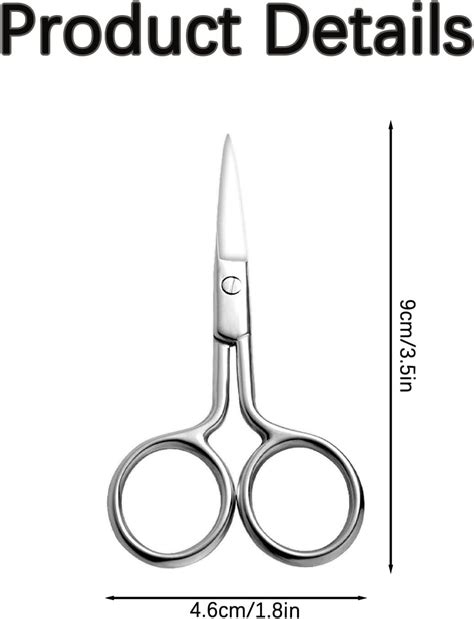 Professional Stainless Steel Facial Hair Scissors Small Round Ended Scissors For Nose Ear