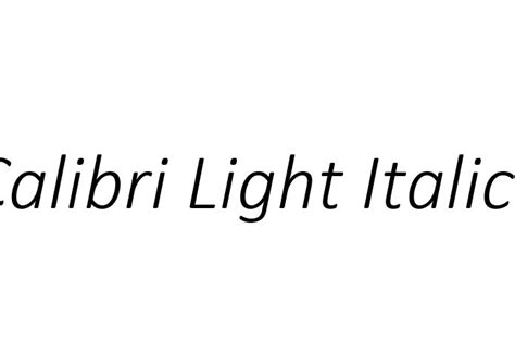 Calibri Light Italic Font Free Font Download