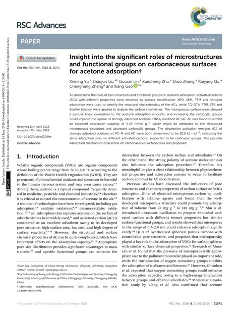 Pdf Insight Into The Significant Roles Of Microstructures And Functional Groups On