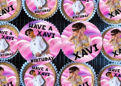 Xavi Cupcake Toppers Xavi Party Xavi Singer Etsy