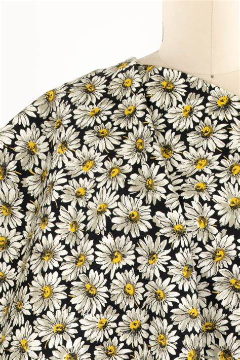 Lazy Daisy Stretch Denim Woven Marcy Tilton Fabrics