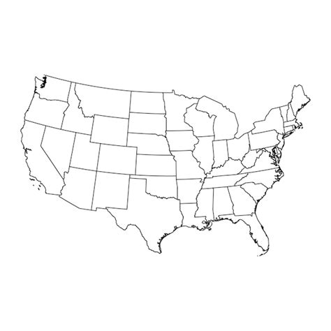 Us Map With State Borders