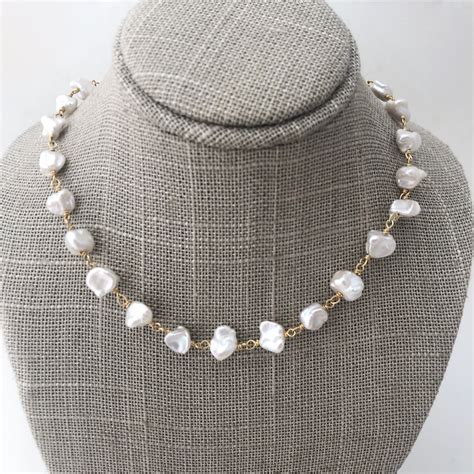 Tahiti Keshi Pearl Necklace Sabina Furst Designs