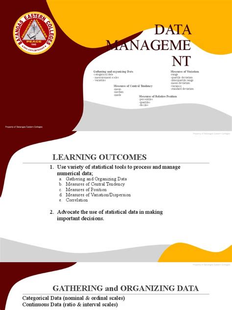 data management pdf level of measurement mode statistics