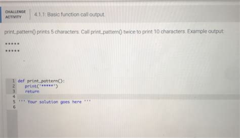 cctwitn4 1 1 basic function call output print pattern0 prints 5