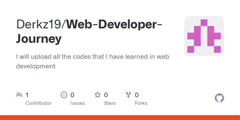 Github Derkz Web Developer Journey I Will Upload All The Codes That I Have Learned In Web