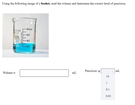 Solved Using The Following Image Of A Beaker Read The