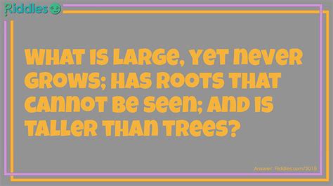 What Is Large Yet Never Grows Riddle And Answer Riddles Com