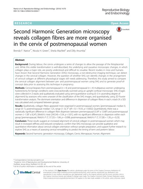 Pdf Second Harmonic Generation Microscopy Reveals Collagen Fibres Are