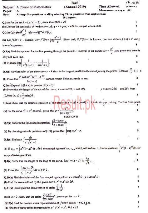 Bahauddin Zakariya University Past Papers 2025 2024 2023 Bzu Past