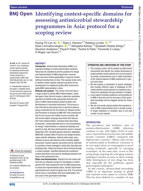 Pdf Identifying Context Specific Domains For Assessing Antimicrobial