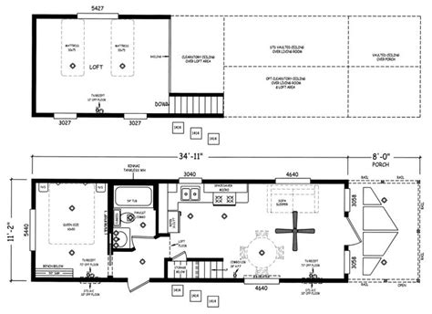 Bear Creek 11 X 35 Park Model Rv Floor Plan Factory Expo Park Models