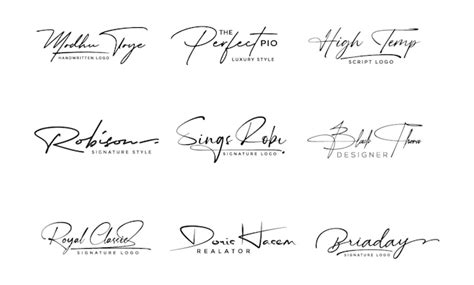 Design Signature Handwriting Scripted Cursive Handwritten Logo By