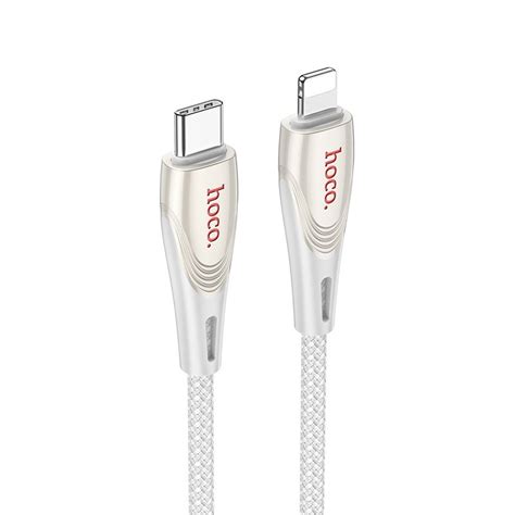 Hoco U133 Type C Usb C To 8 Pin Braided Pd Fast Charging Data Cable 1 2m Grey
